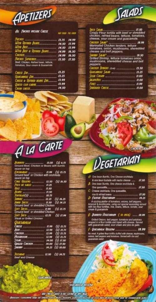 Los Arcos menu in Fort Payne, Alabama, USA