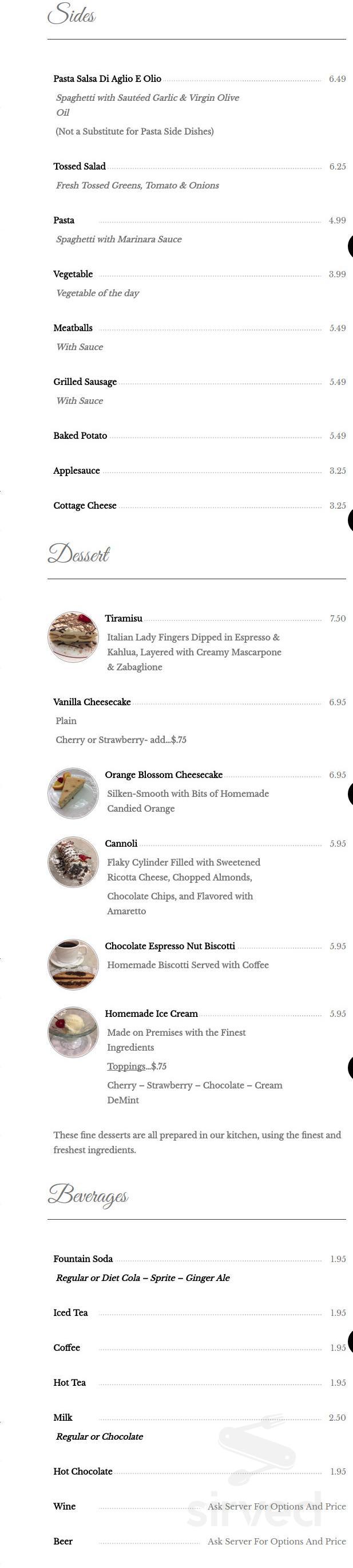 Barstow House menus in Nichols, New York, United States