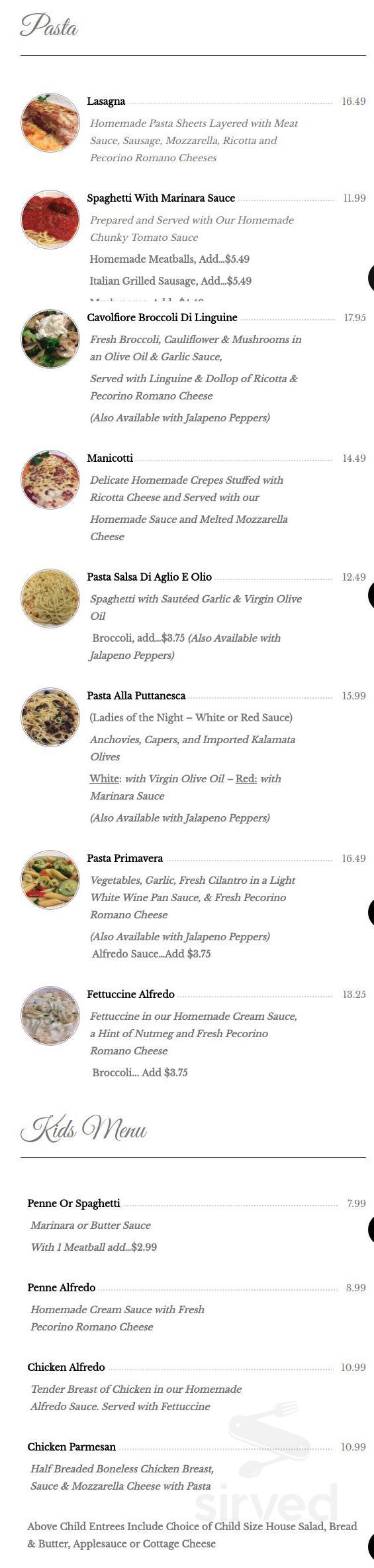 Barstow House menus in Nichols, New York, United States