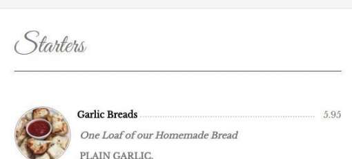 Menu for Barstow House in Nichols, NY | Sirved