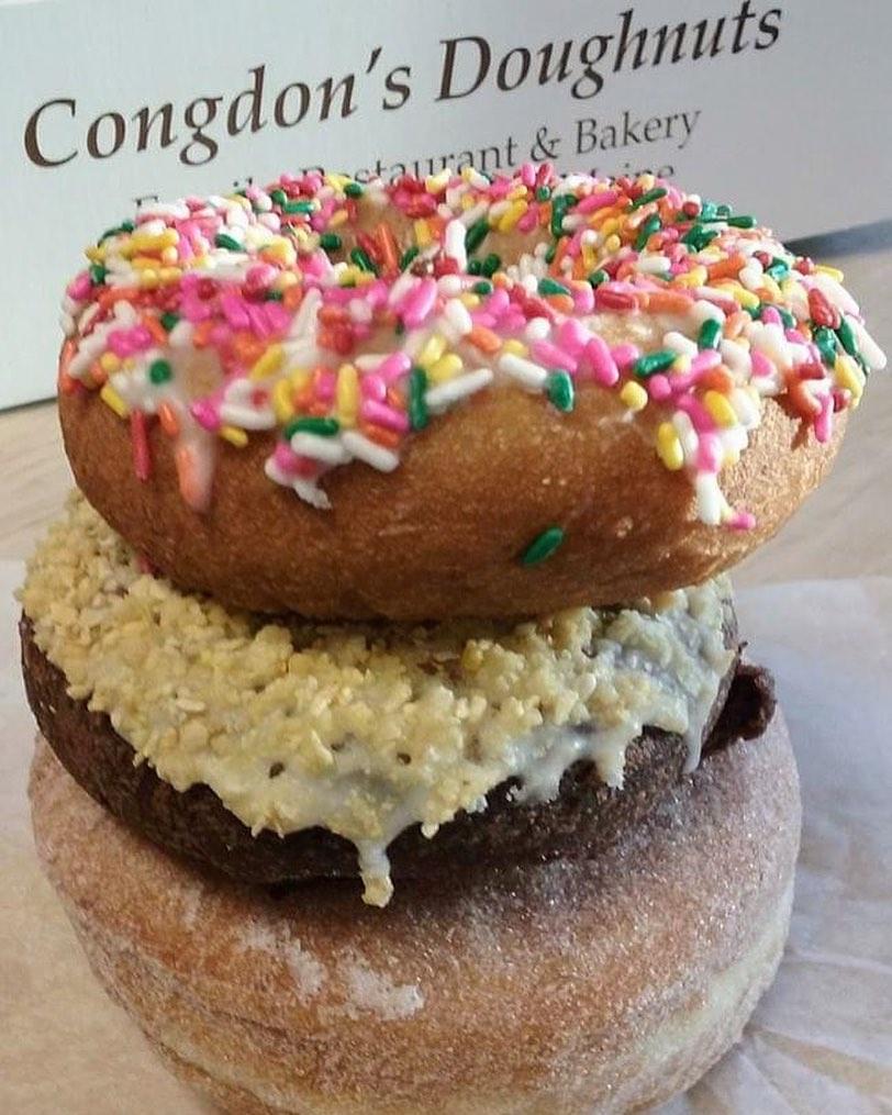 Congdon's Doughnuts menu in Wells, Maine, USA