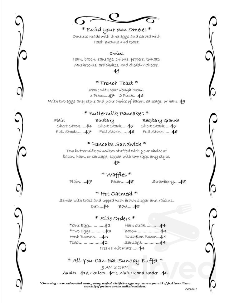 Cheyenne Country Club Restaurant & Bar menus in Cheyenne, Wyoming ...