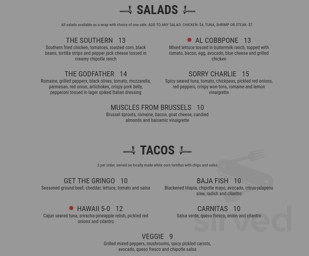 Fatpour Tap Works - Wicker Park menu in Chicago, Illinois, USA