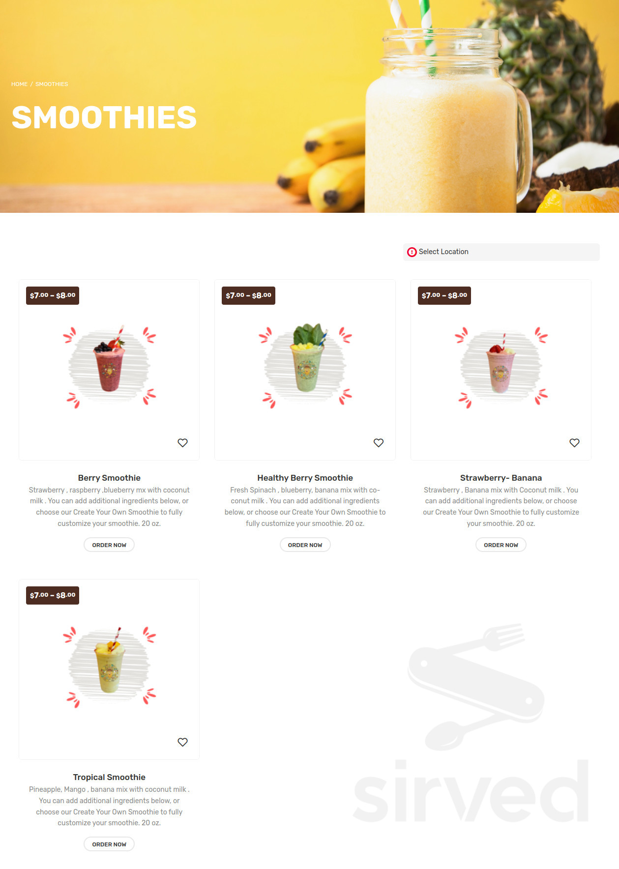 Jack Potatoes menu in Westwood, New Jersey, USA