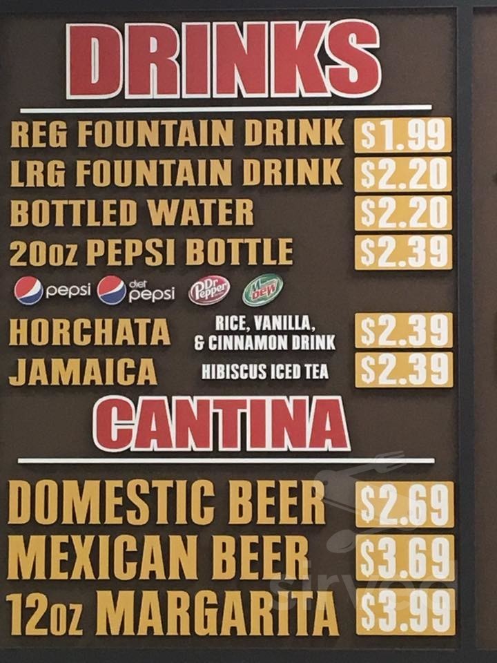 Don Señor Express menu in Richmond, Kentucky, USA