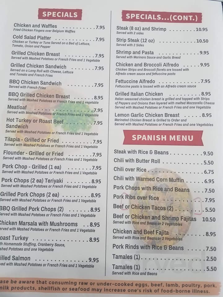 Sherry's Restaurant menu in Philadelphia, Pennsylvania, USA
