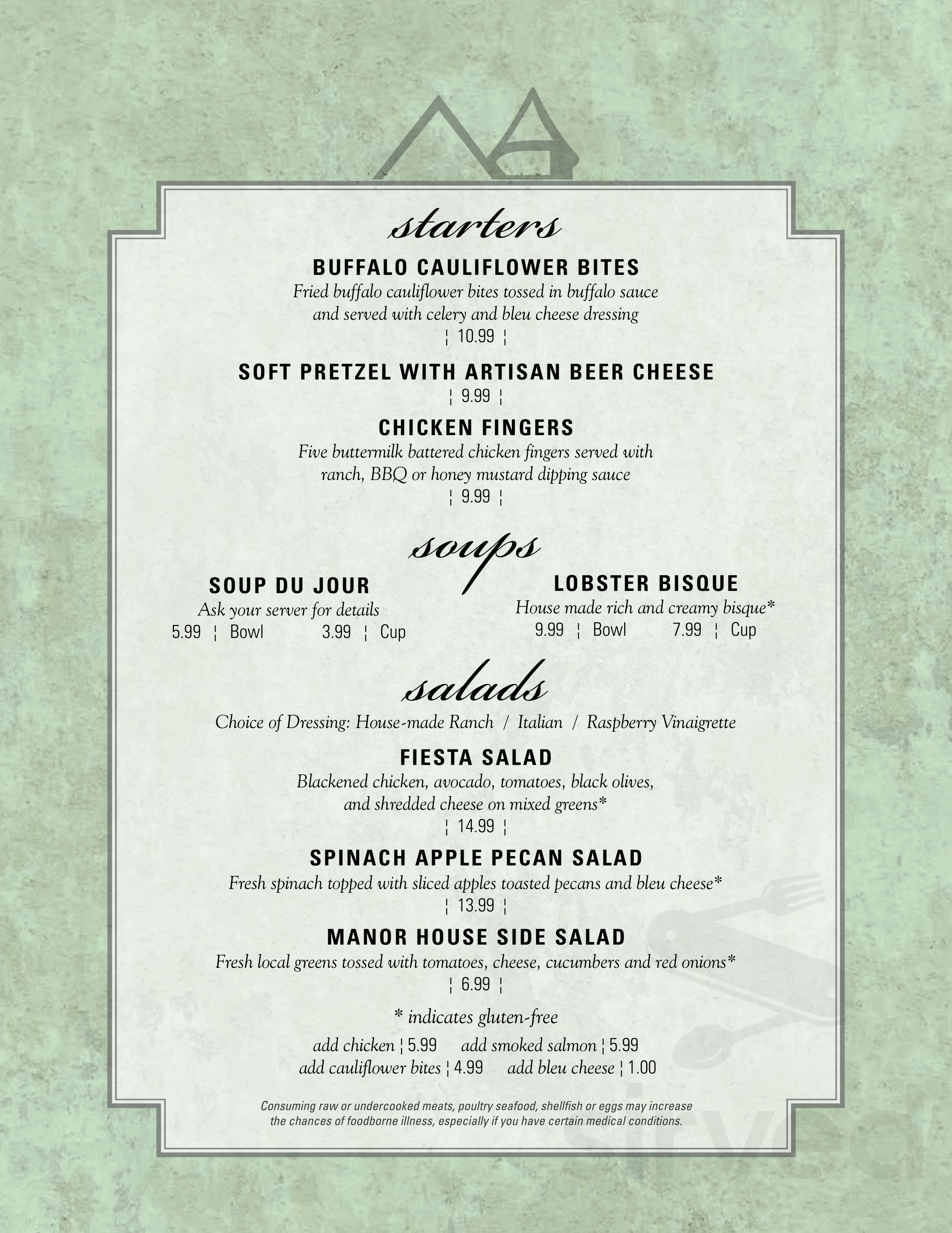 Punderson Manor Lodge & Conference Center menu in Newbury Township ...