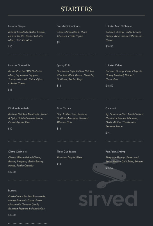 Chadwick's American Chop House & Bar menu in Rockville Centre, New York ...