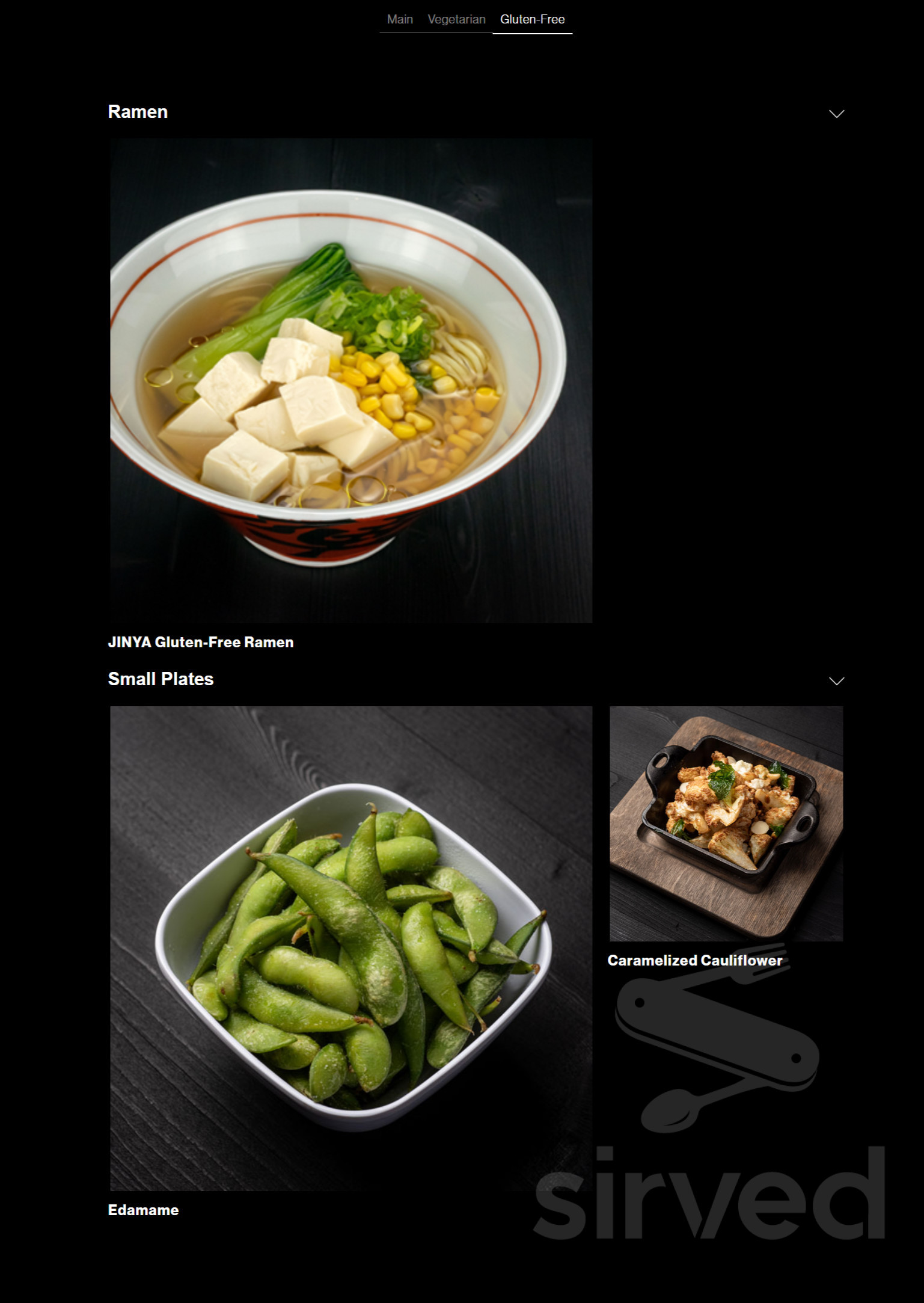 Jinya Ramen Bar - Brentwood menu in Burnaby, British Columbia, Canada