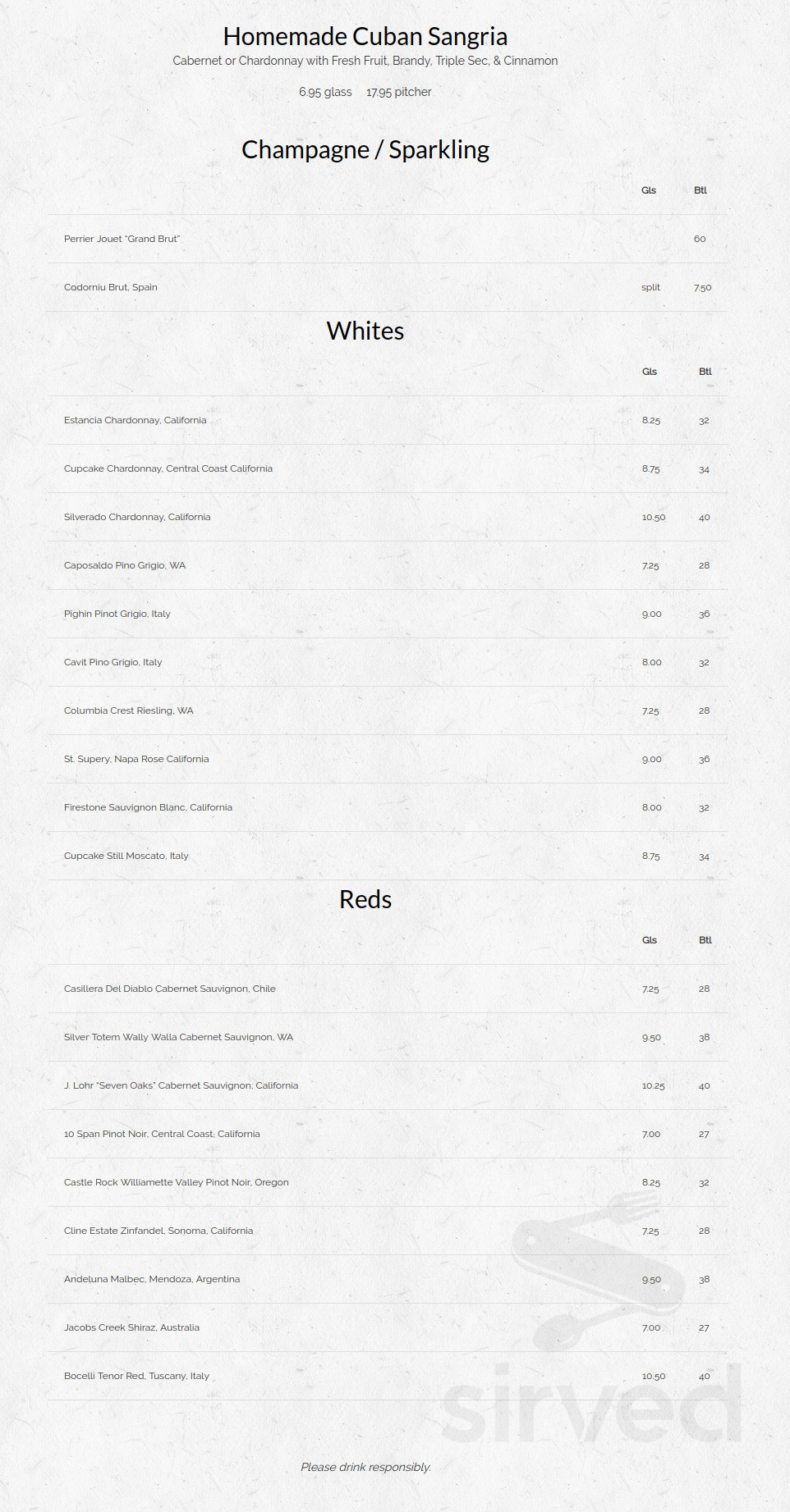 Ozona Blue Grilling Co menu in Palm Harbor, Florida, USA