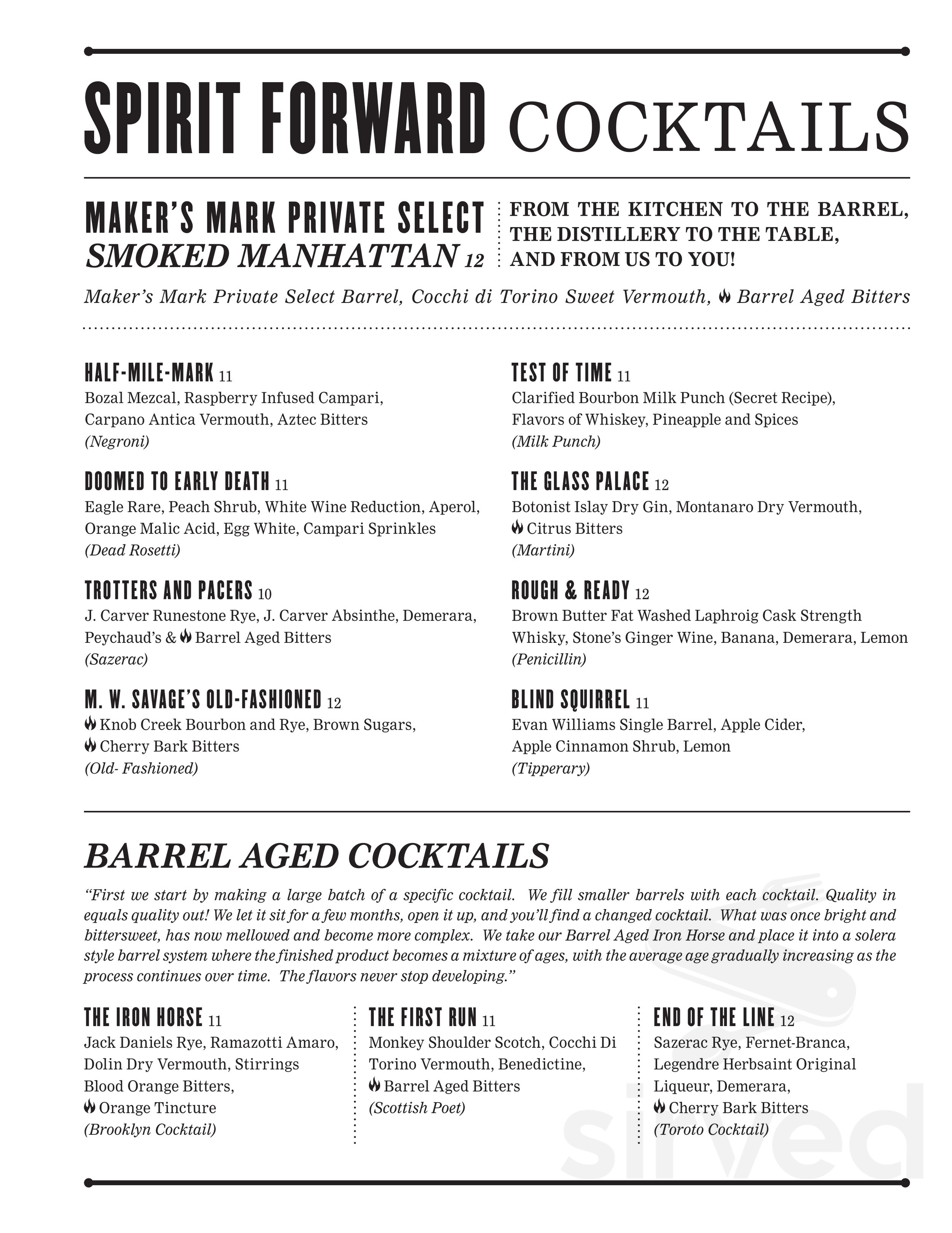 Whiskey Inferno Meat House & Craft Bar menu in Savage, Minnesota, USA