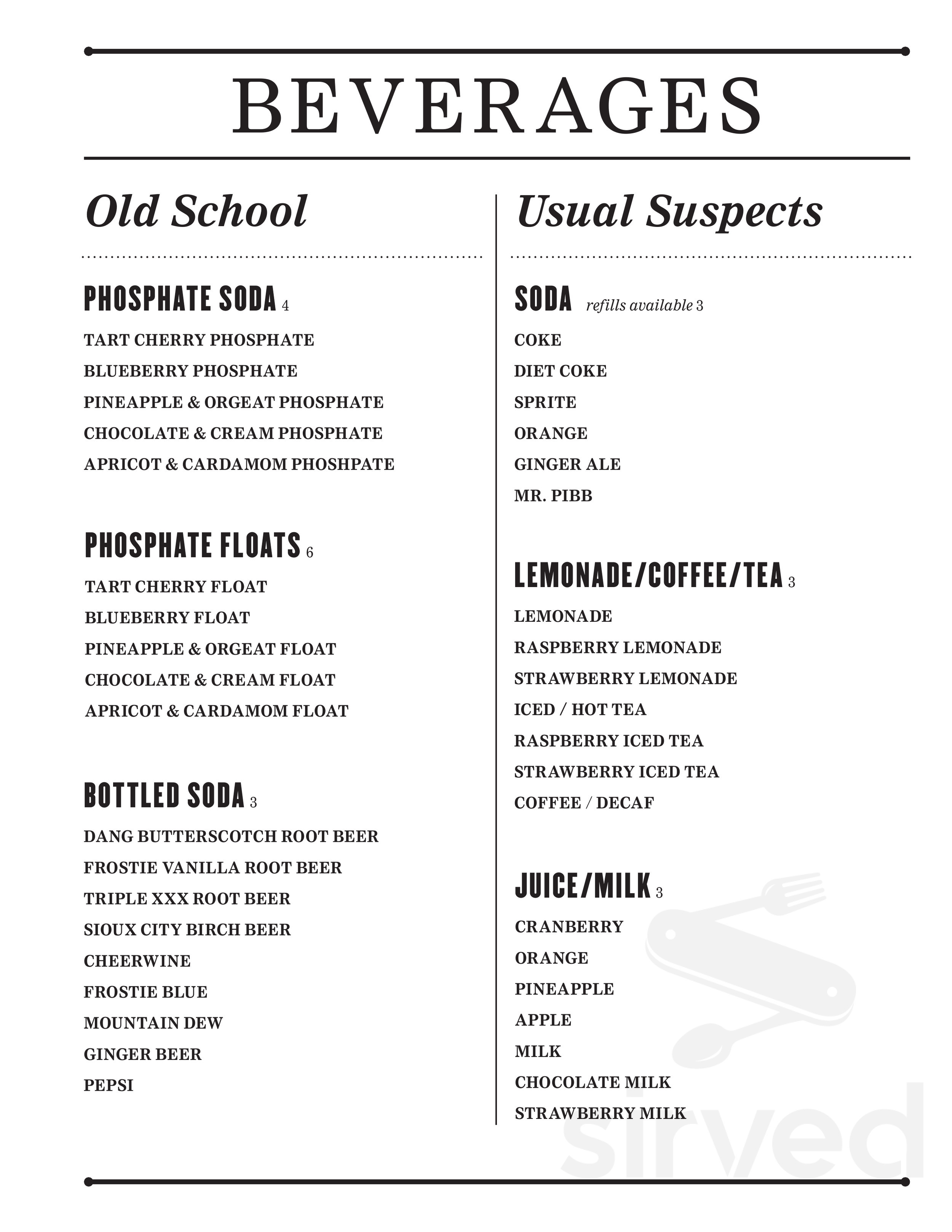 Menu - Savage MN's Whiskey Inferno Meat House & Craft Bar | Sirved