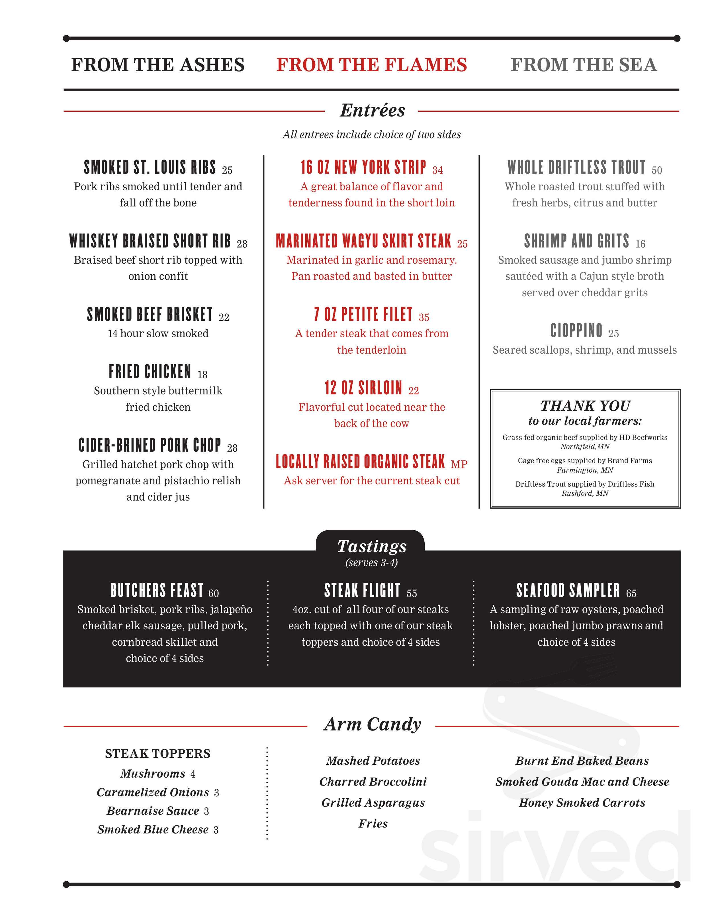 Whiskey Inferno Meat House & Craft Bar menu in Savage, Minnesota, USA