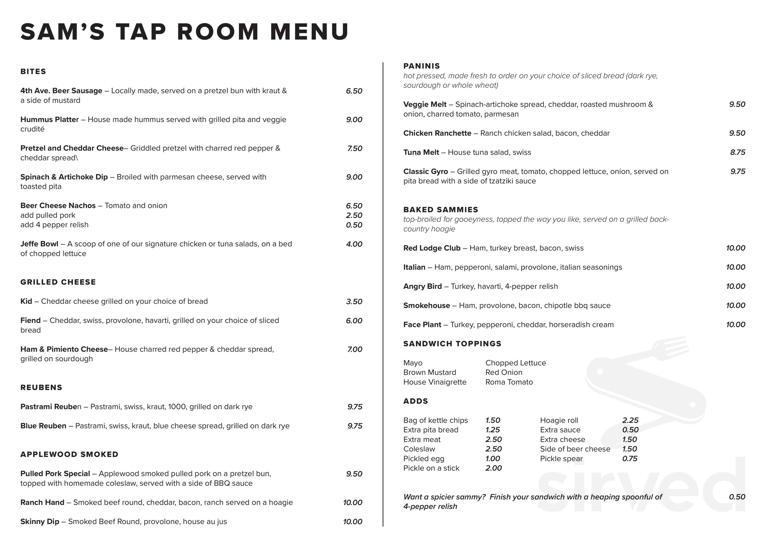 Red Lodge Ales menus in Red Lodge, Montana, United States