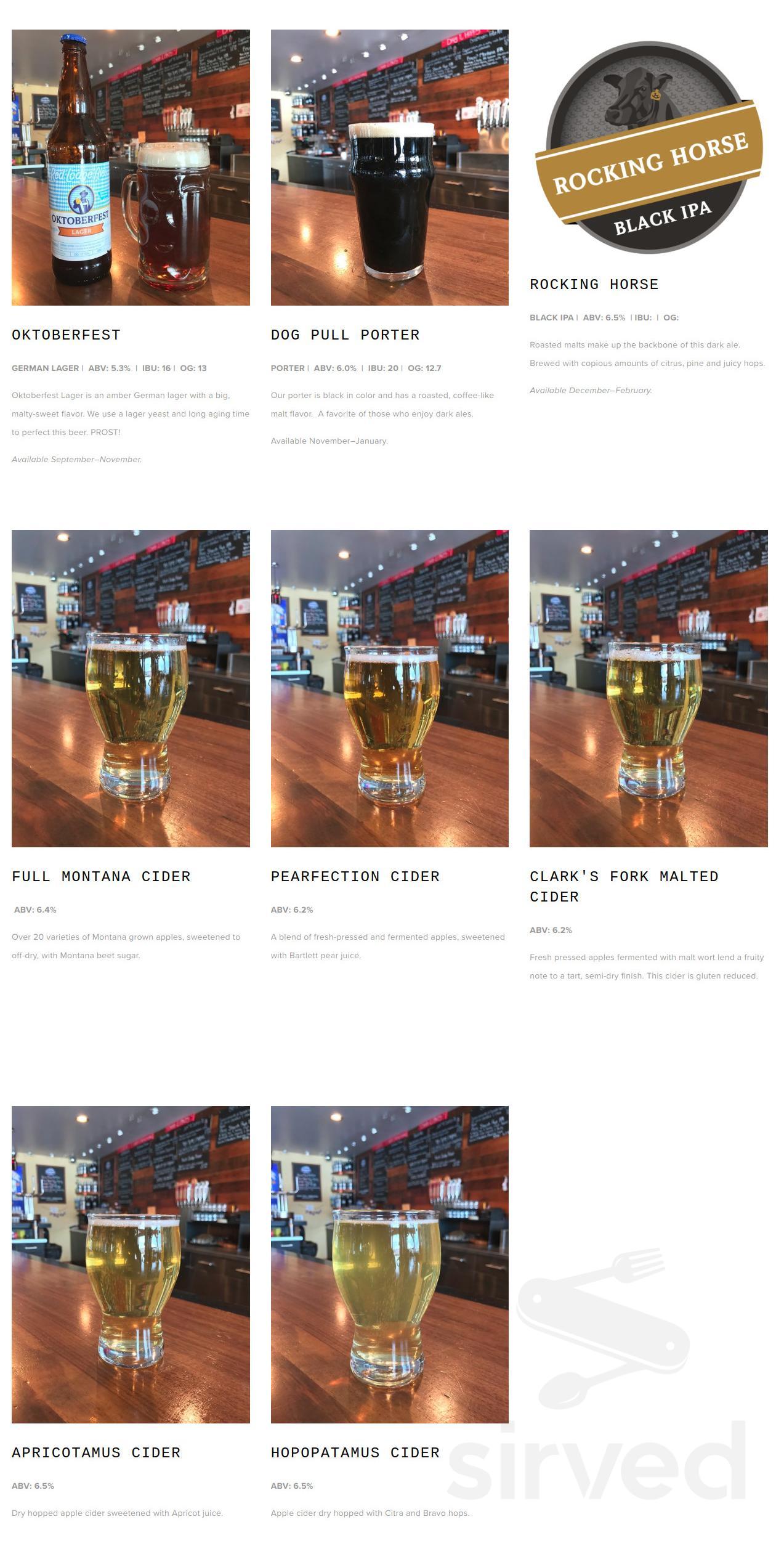 Red Lodge Ales menus in Red Lodge, Montana, United States