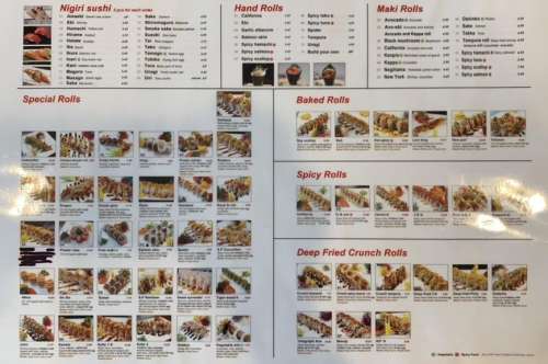 Kansai Hayward menu in Hayward, California, USA