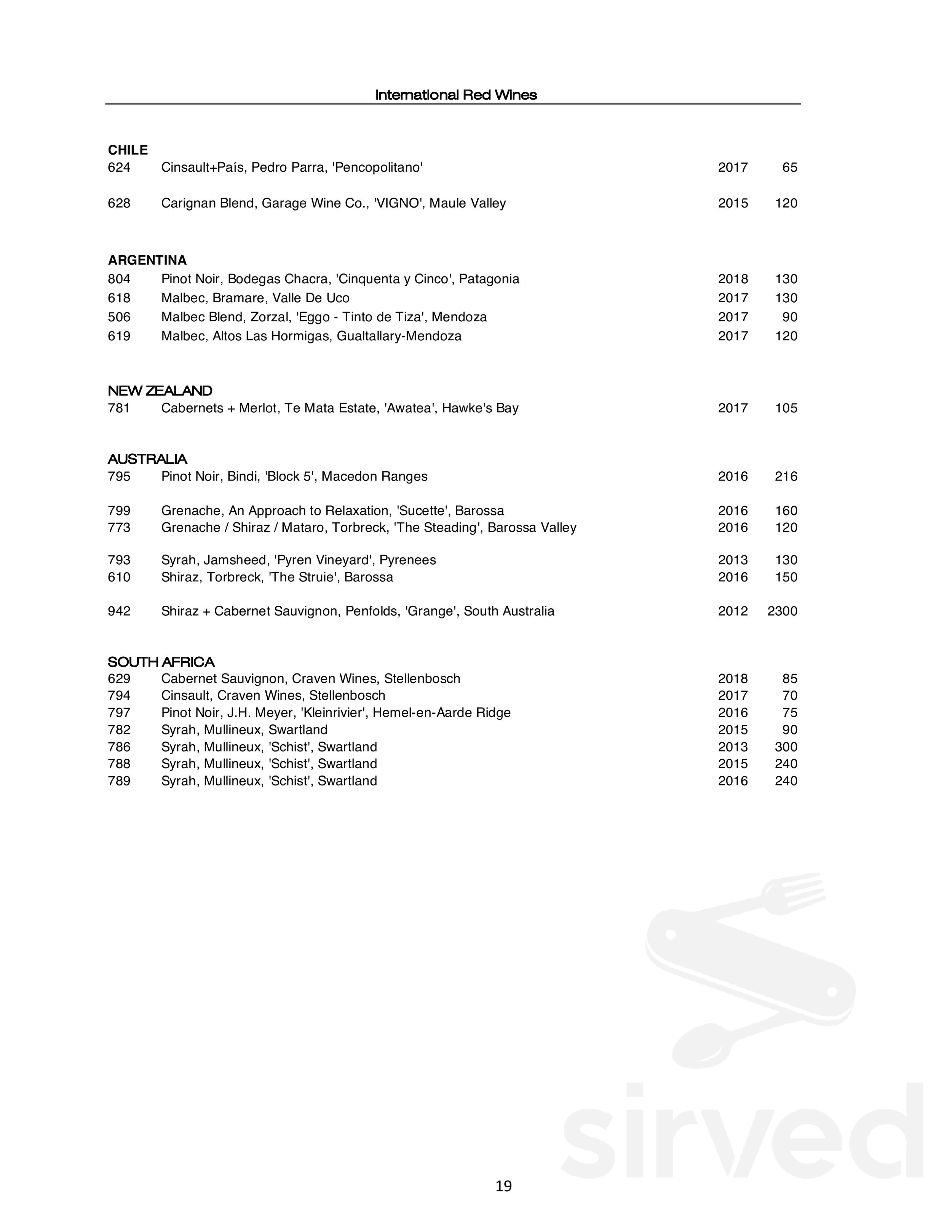 Barclay Prime menu in Philadelphia, Pennsylvania, USA