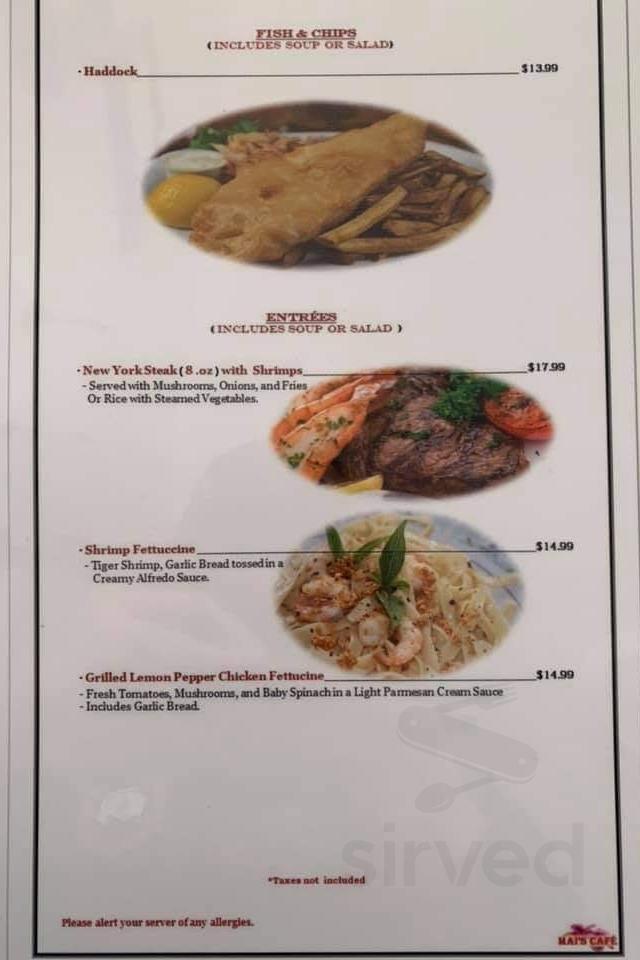 Mai's Café & Bistro menus in London, Ontario, Canada