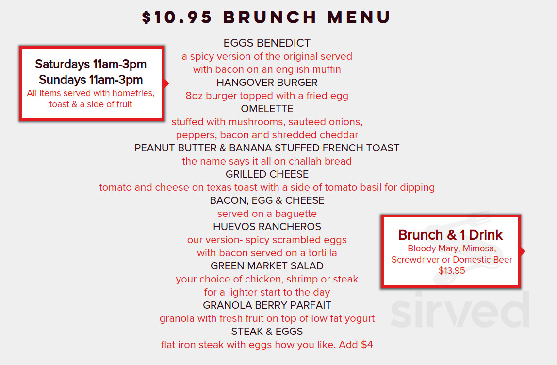 Menu - Long Beach NY's Shore House Bar & Grill | Sirved