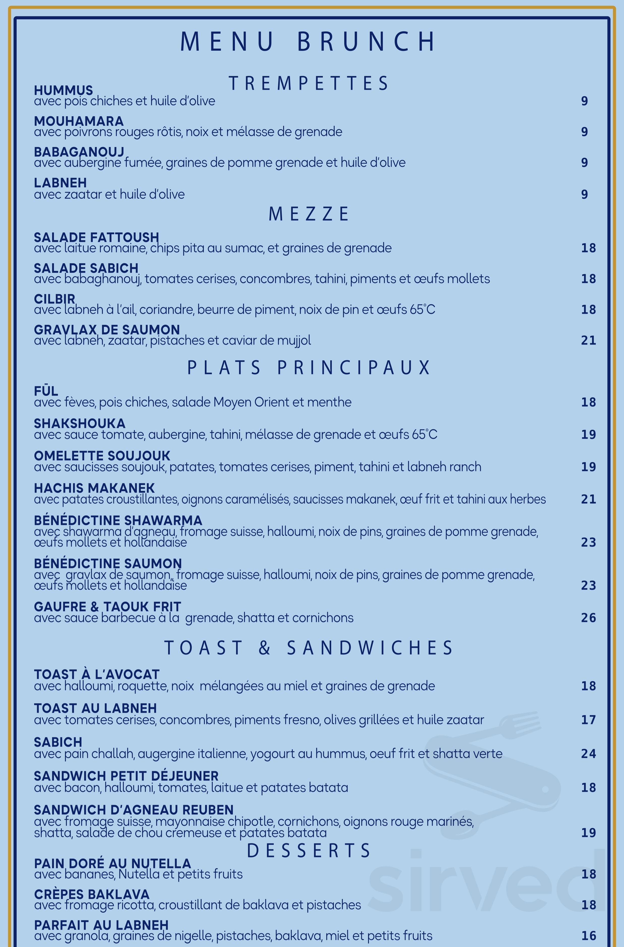 SHAY menu in Montreal, Quebec H3C 1K8, Canada