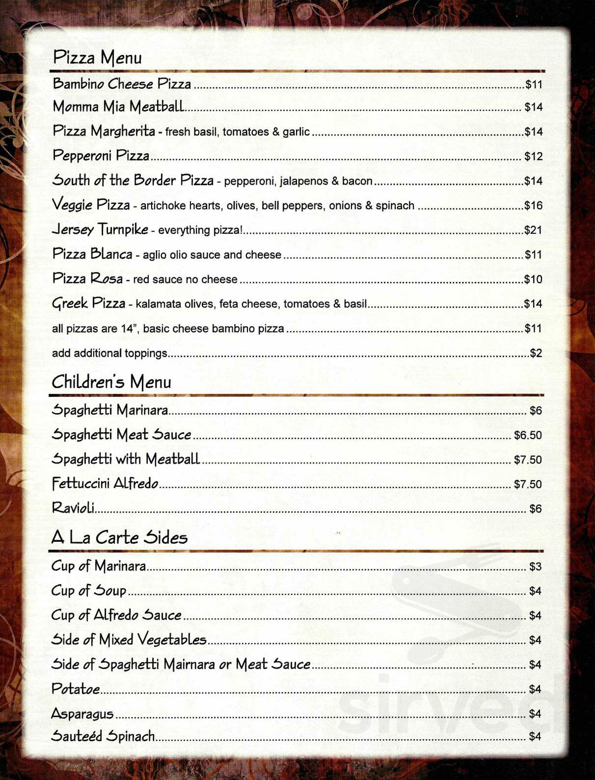 Giovanni's Italian Kitchen menu in Angleton, Texas, USA