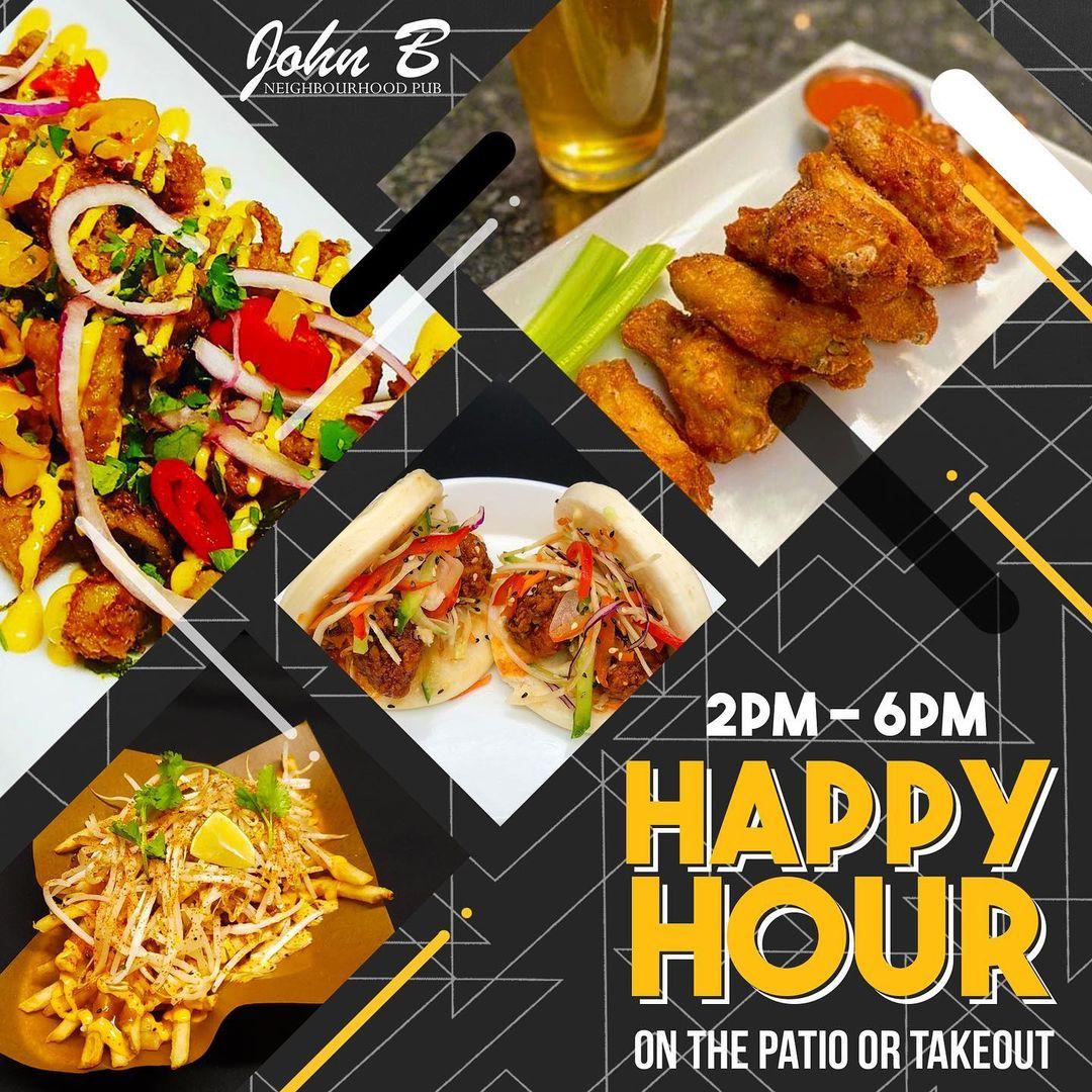 John B Pub menu in Coquitlam, British Columbia, Canada