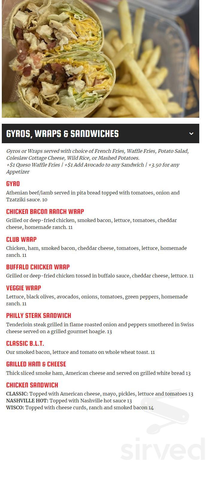 Gorski's menu in Mosinee, Wisconsin, USA