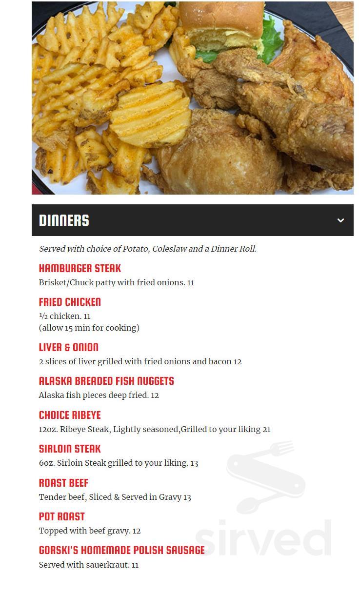 Gorski's menu in Mosinee, Wisconsin, USA