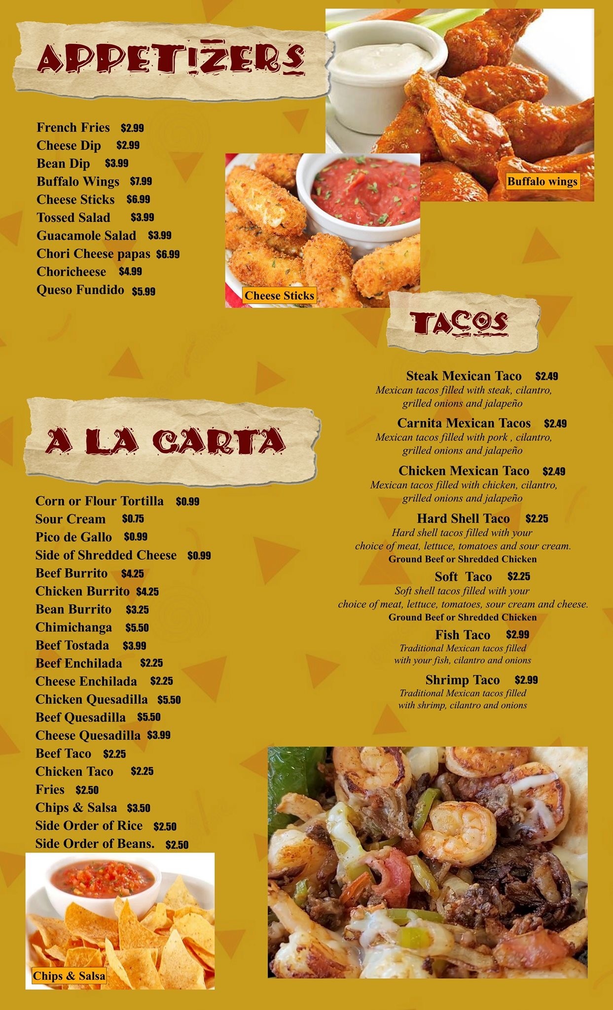 Menu - Richmond KY's Mi Pueblo Mexican Restaurant | Sirved