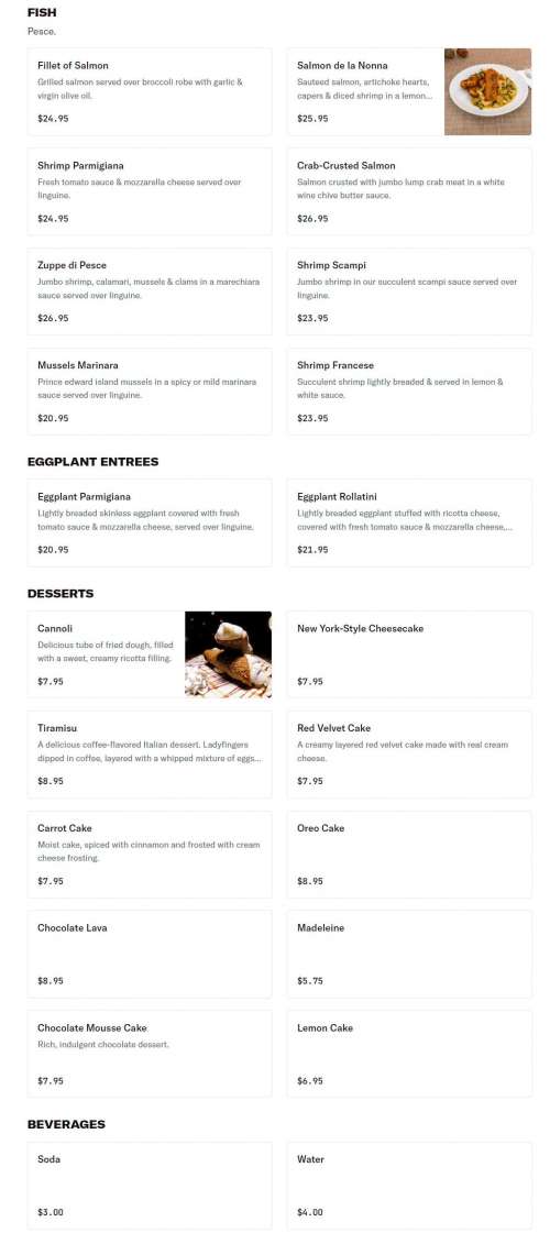 Nonna's Pizza Restaurant menu in Mahwah, New Jersey, USA