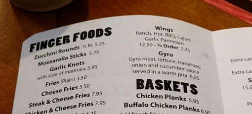 Menu for The Boardwalk (Sal's) in Beaver Falls, PA | Sirved