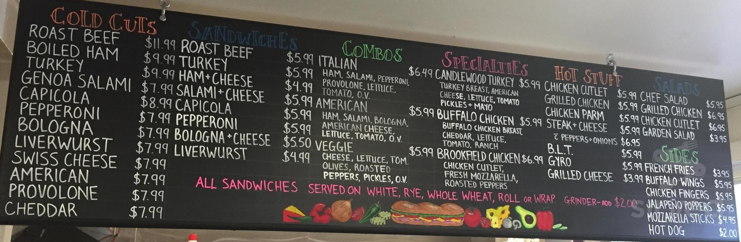 White Turkey Deli menu in Brookfield, Connecticut, USA