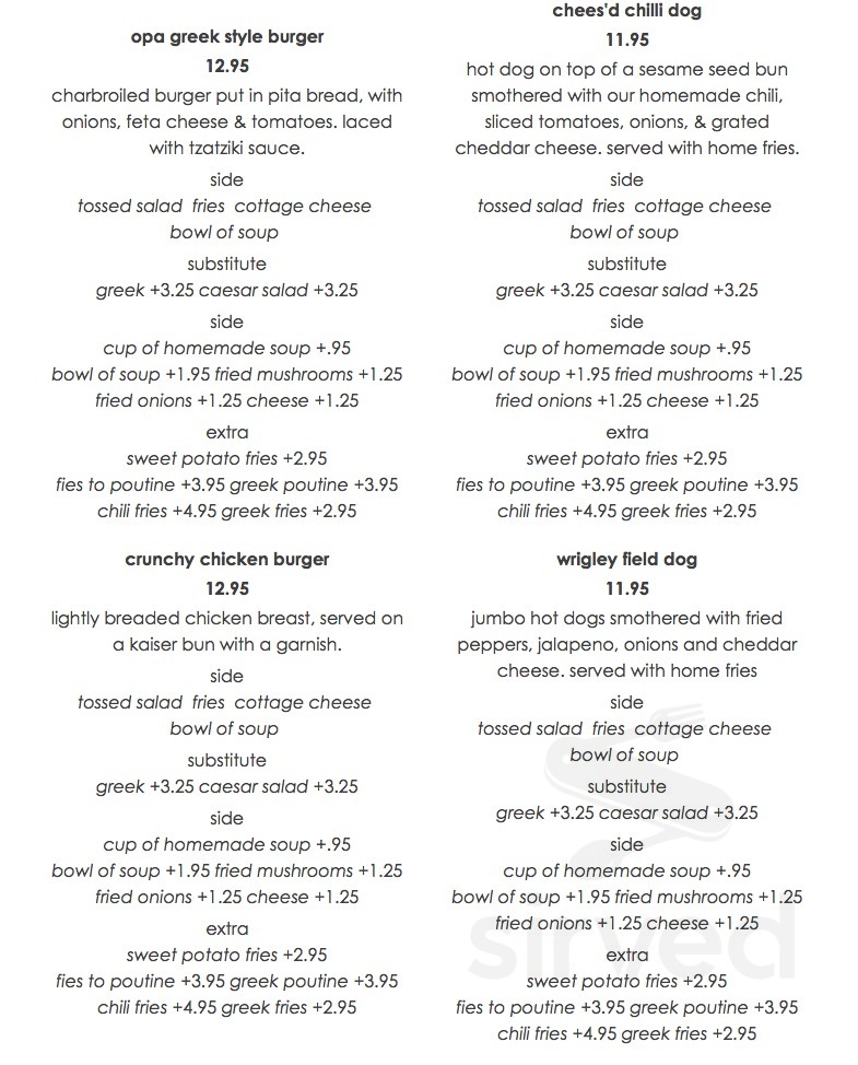 Nicky's Café & Catering menus in Regina, Saskatchewan, Canada