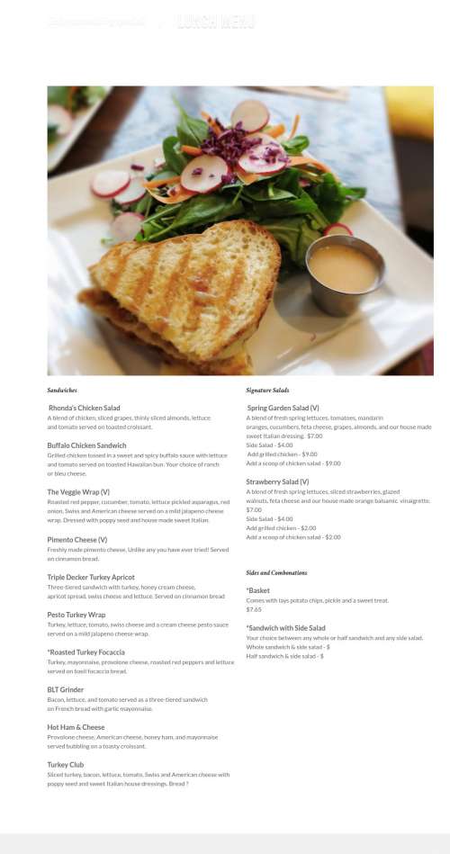 The Daily Grind menu in Statesboro, Georgia, USA