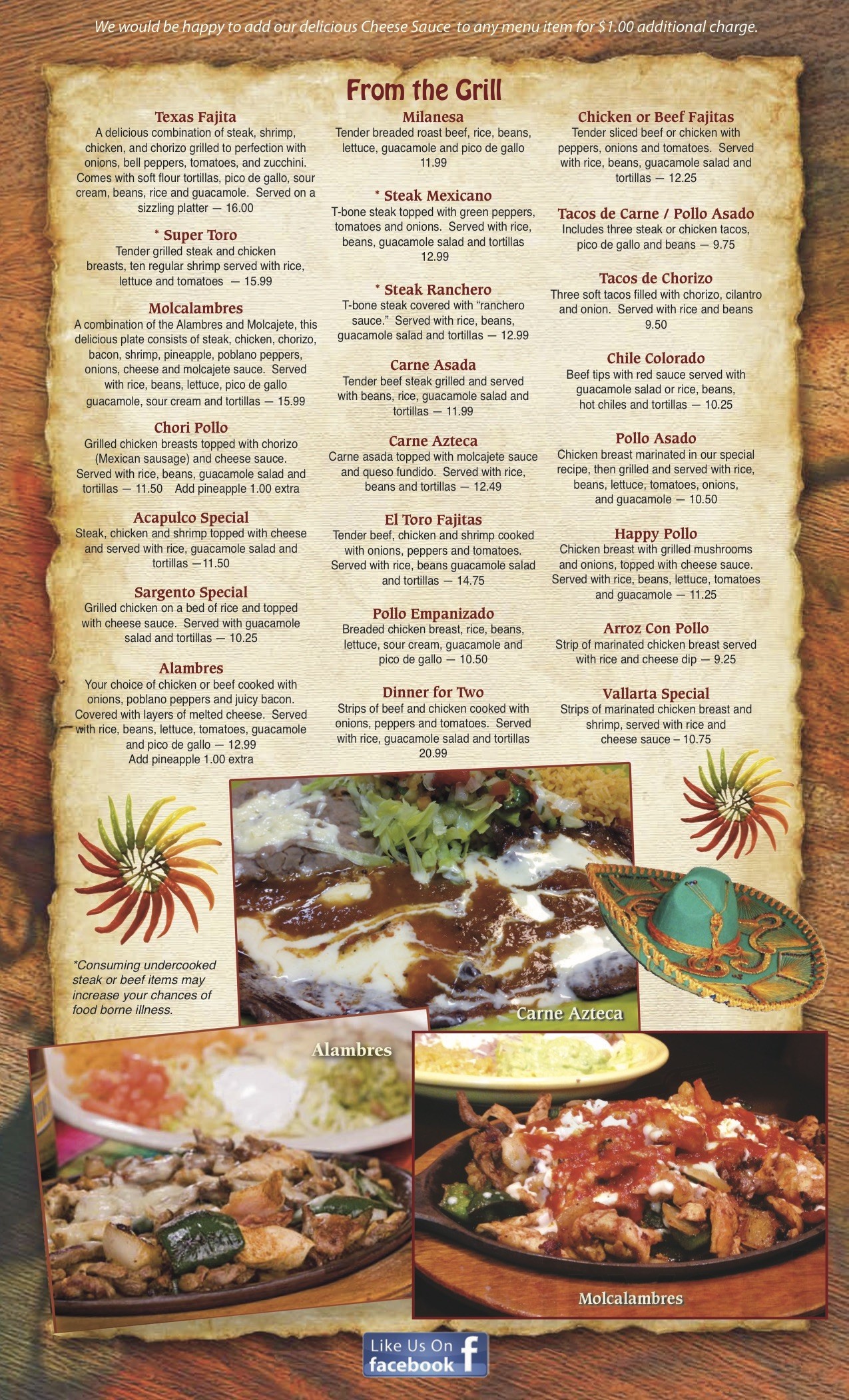 El Toro Bravo of Walton menus in Walton, Kentucky, United States