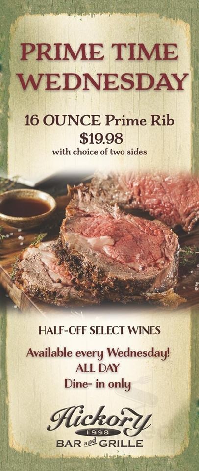 Menu for Hickory Bar & Grille in Hermitage, PA | Sirved