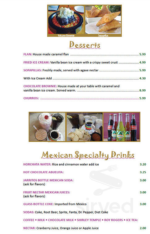 Chelitos Mexican Restaurant menu in Estes Park, Colorado, USA