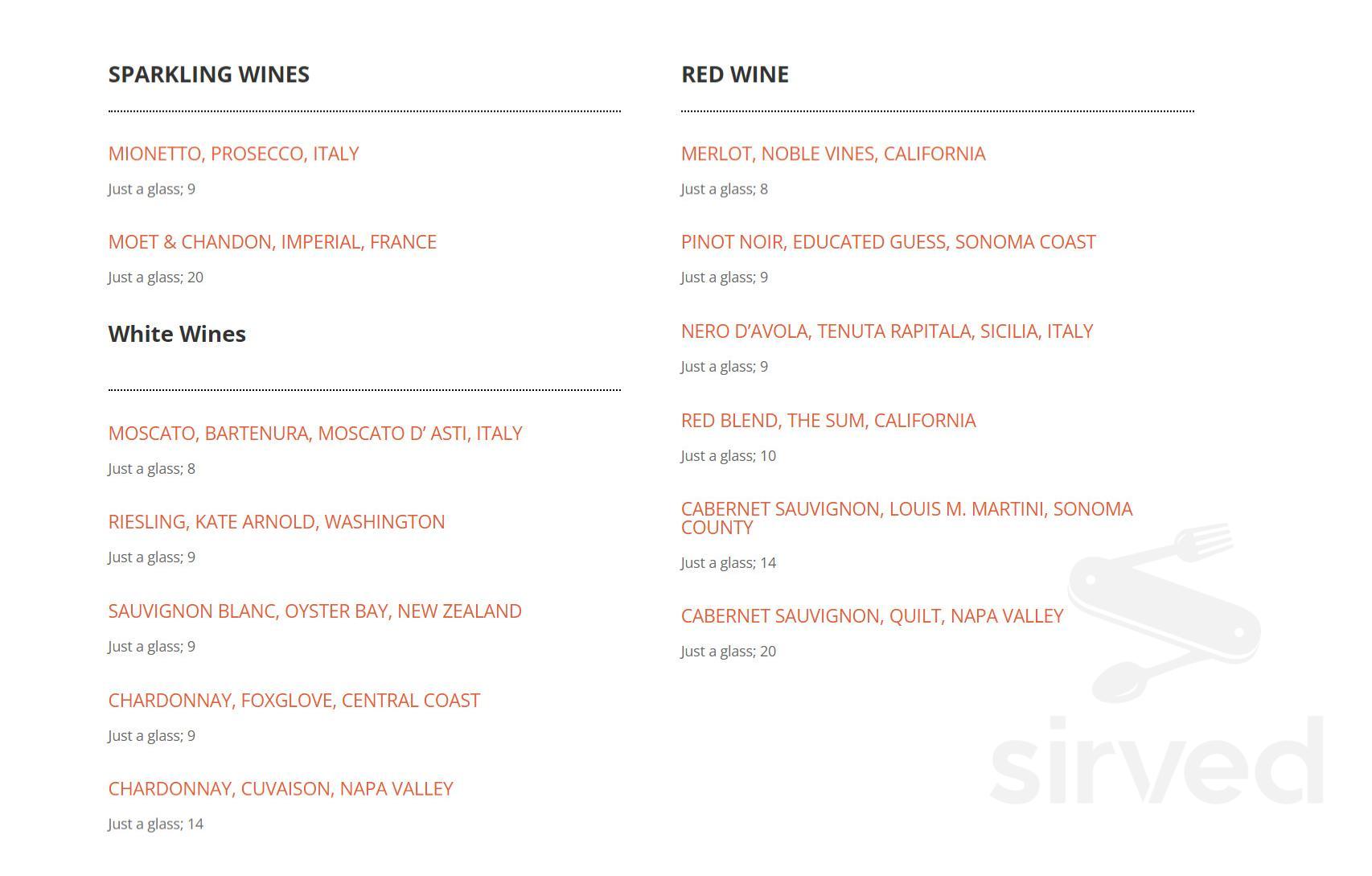 Menu for Maxwells | Restaurant & Bar in West Fargo, North Dakota ...