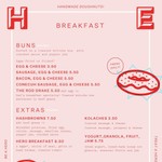 Hero Doughnuts menu in Homewood, Alabama, USA