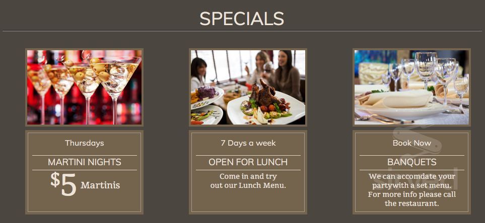 Big Fish Steak & Lounge menu in Sarnia, Ontario, Canada