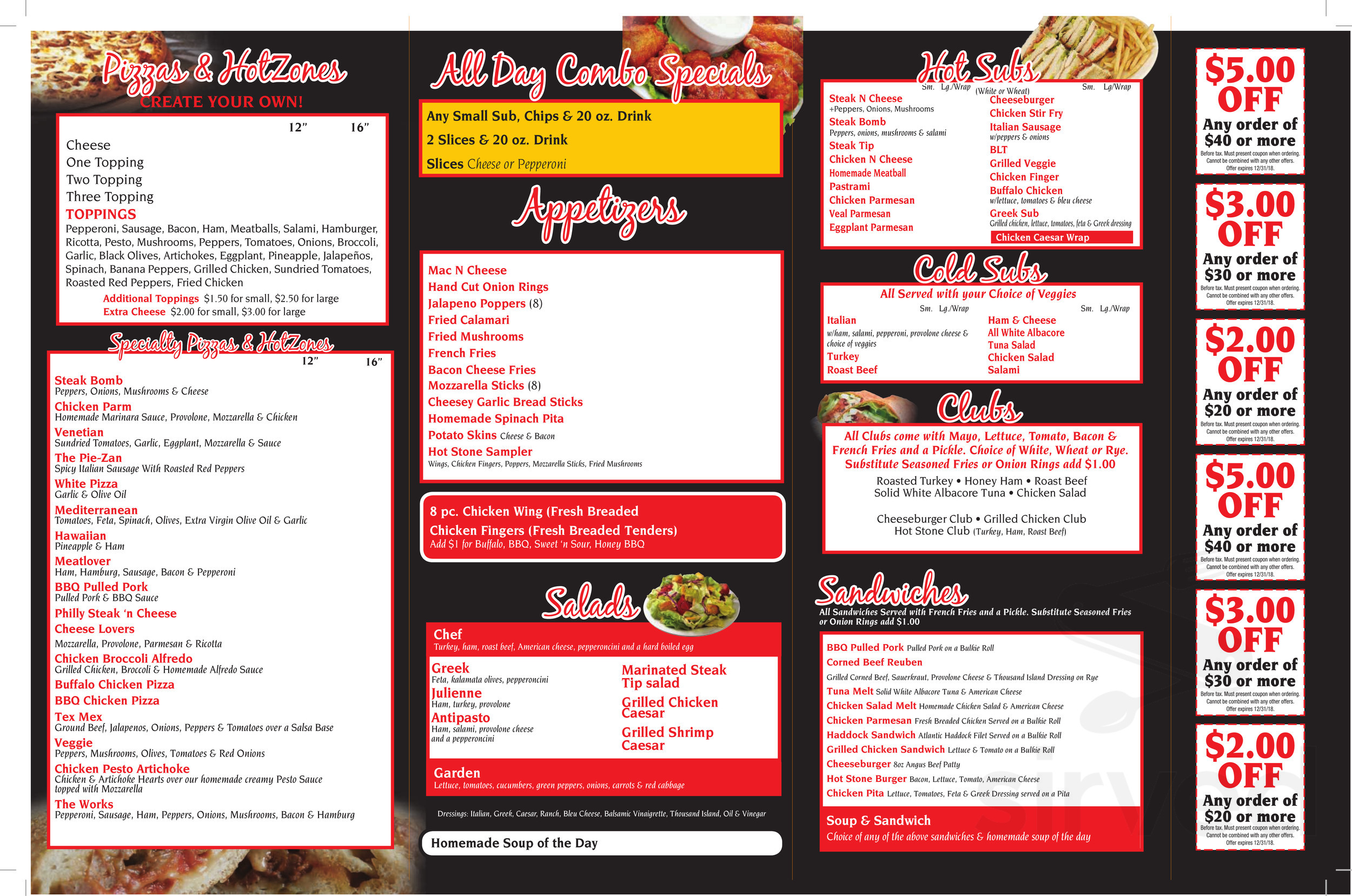 Hot Stone Pizzeria menus in Manchester, New Hampshire, United States