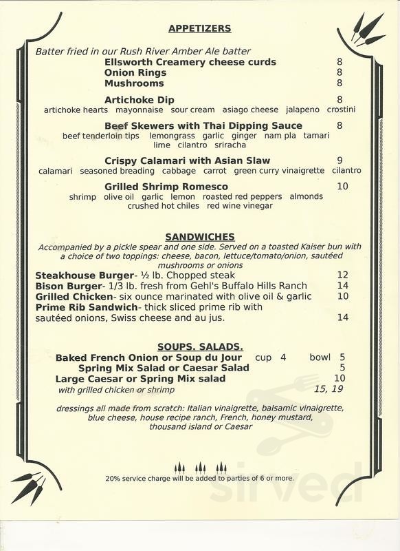 Shady Grove menus in Ellsworth, Wisconsin, United States