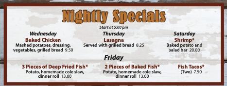 The Shed menu in Spring Green, Wisconsin, USA