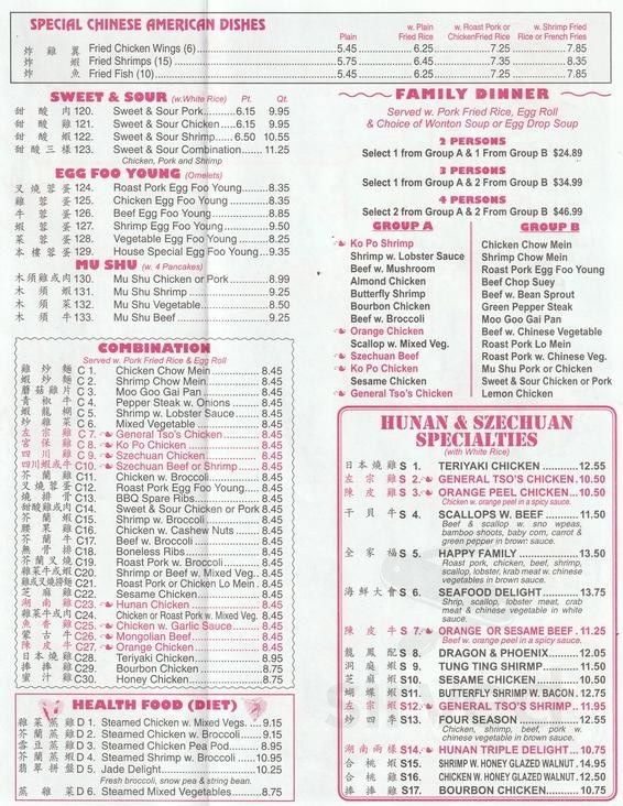 New Tung Tung Two Restaurant menus in Land O' Lakes, Florida, United States