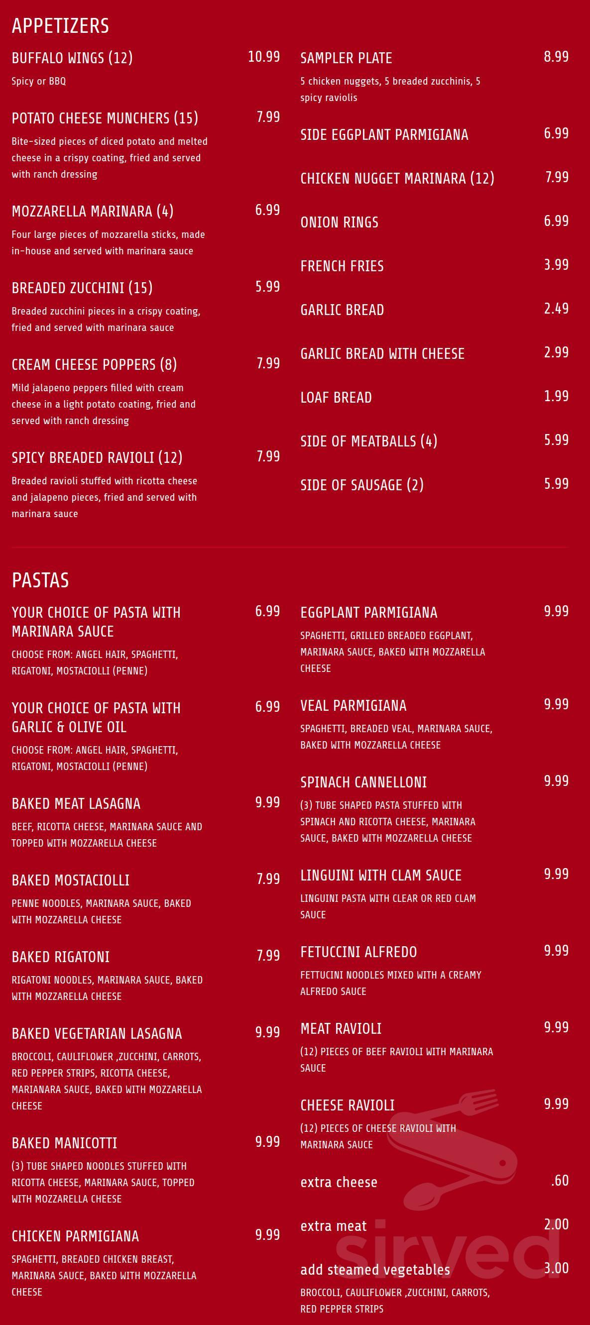 Michael's Pizza menu in Calabasas, California, USA
