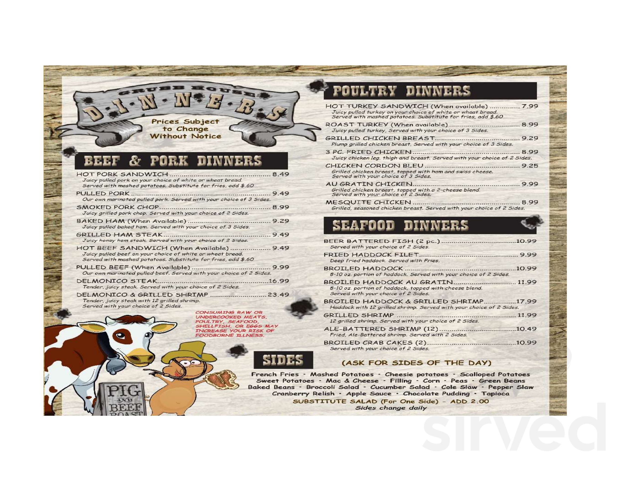 Gonder's Grubb House & Catering menus in Halifax, Pennsylvania, United ...