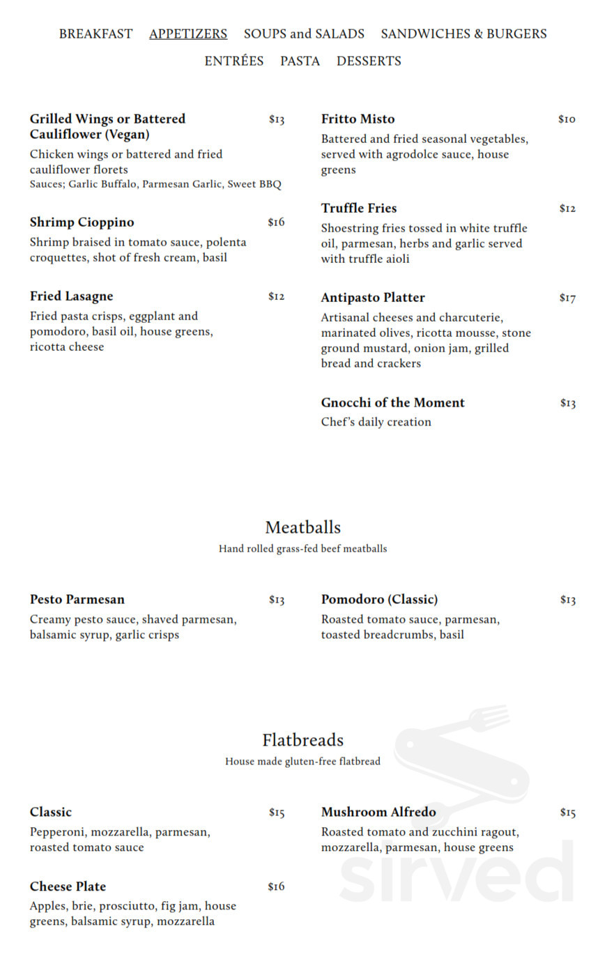 84 Italian Steakhouse menu in Fargo, North Dakota, USA