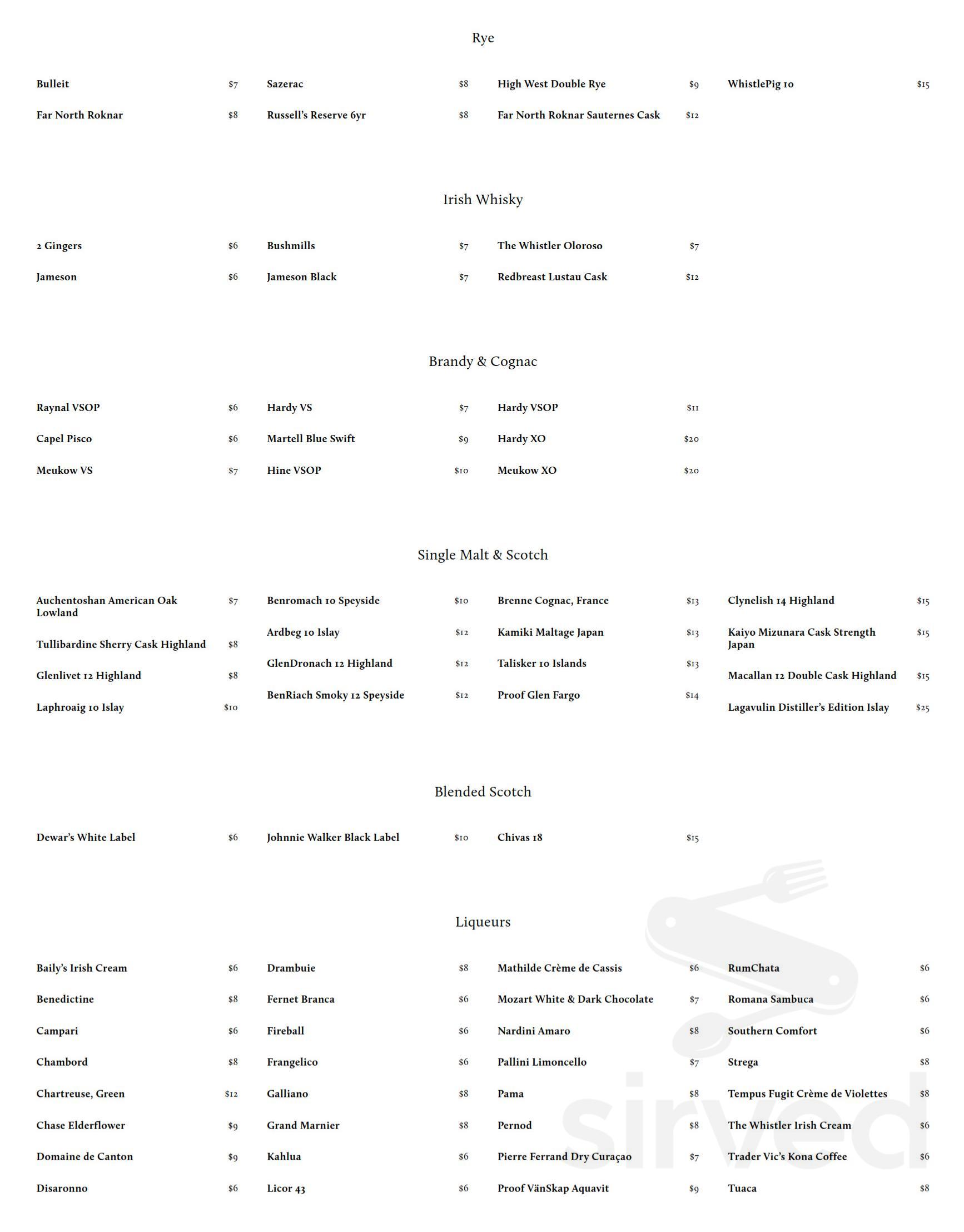 84 Italian Steakhouse menu in Fargo, North Dakota, USA