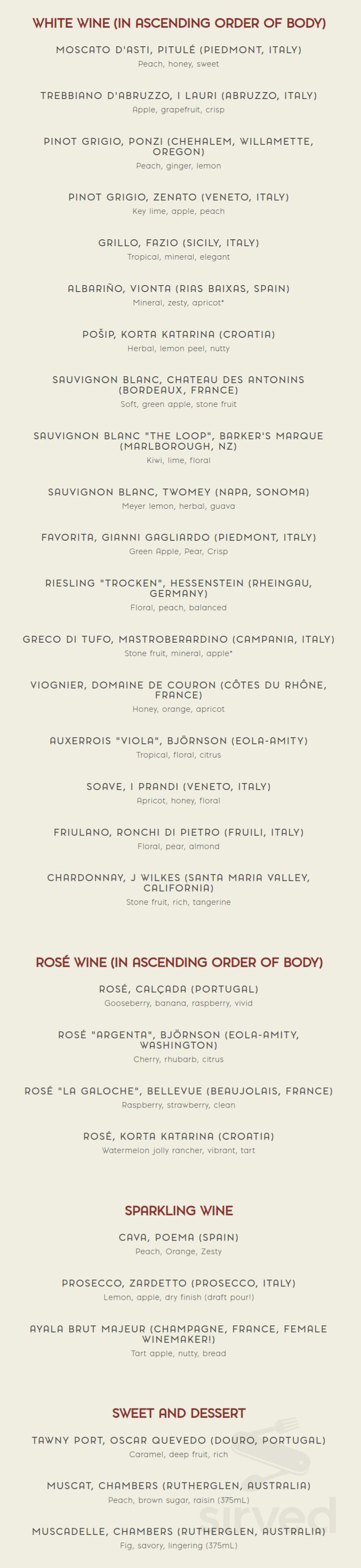 Anima Cucina menus in Bismarck, North Dakota, United States