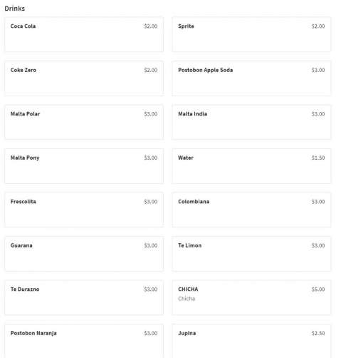 Tinker Food truck menu in Gainesville, Florida, USA